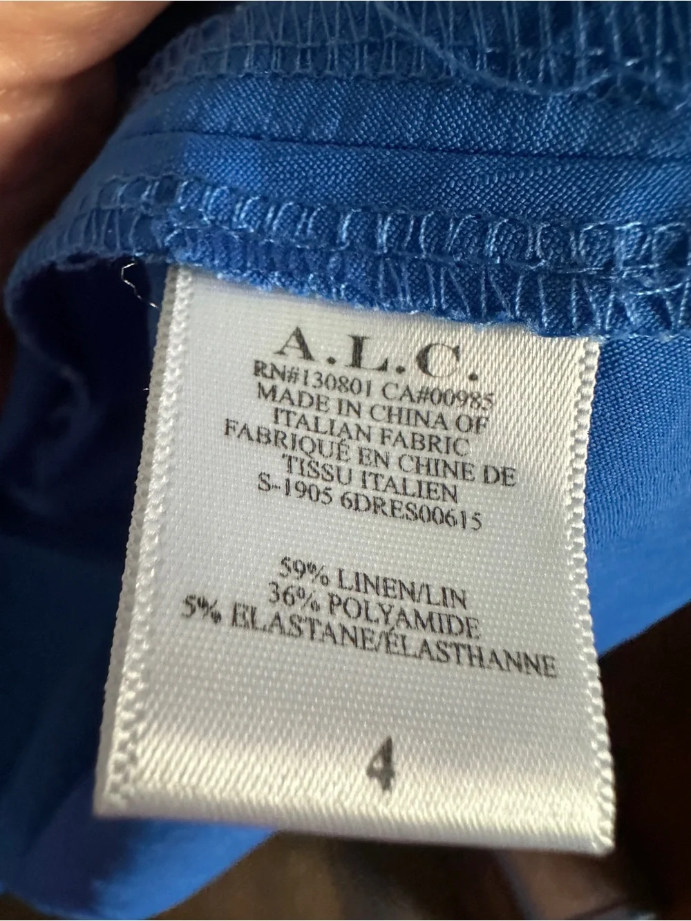 A.L.C. | Dresses | Alc Edie Blue Linen Blend Dress | Poshmark